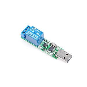 KNACRO 1-Channel CH340 5V Relay Module with Square USB Male Interface Plug and Play