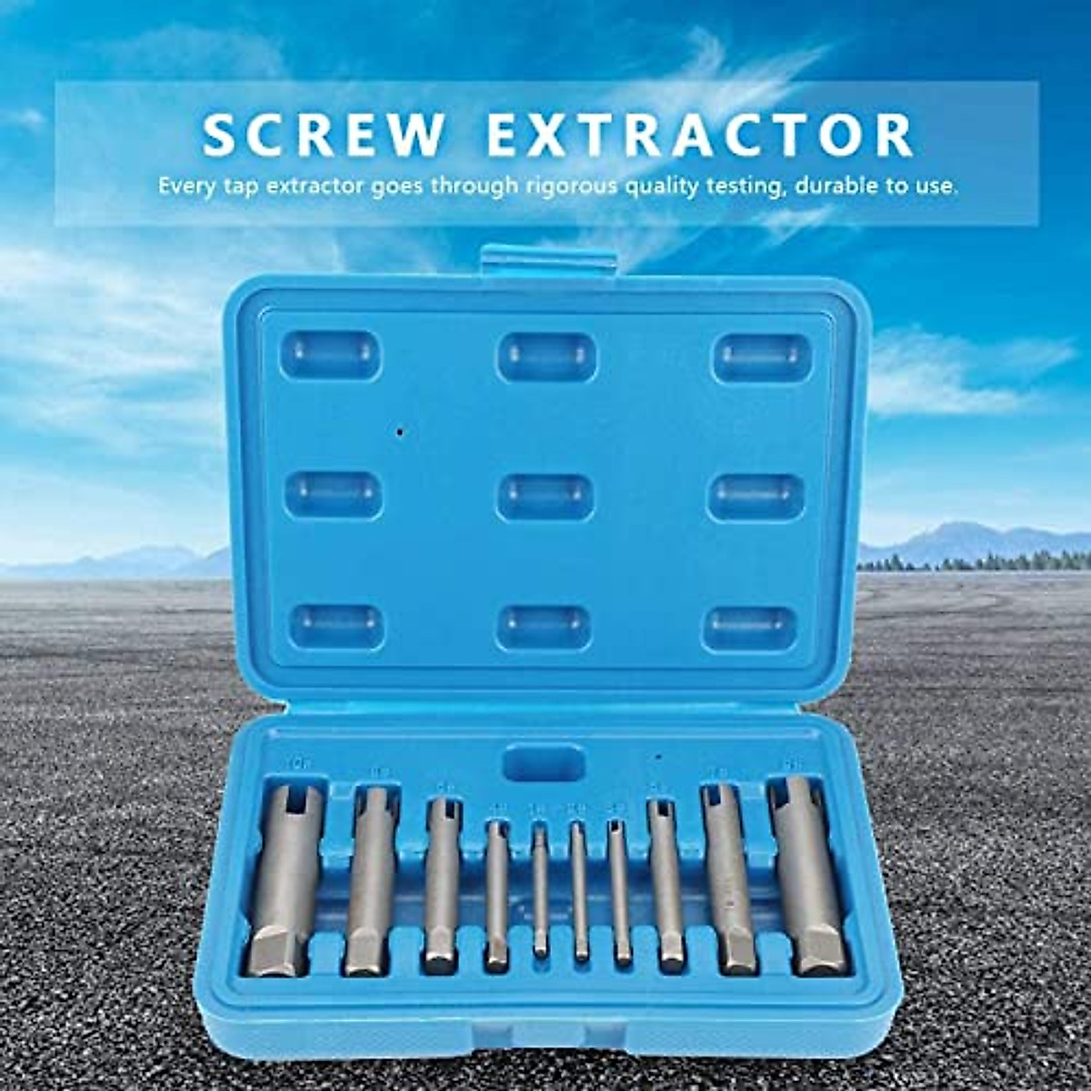 Steel Broken Head Taps Stripped Screw Remover Kit Tap Extractor Set(#C 656g/23.1oz (ten-piece set)