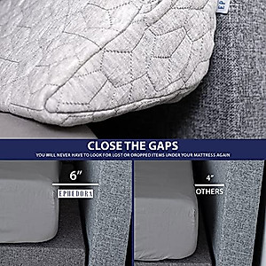 EPHEDORA Triangle Bed Wedge Pillow for Headboard Gap (0-8") - Fills The Gap Between Mattress and Headboard - Bed Gap Filler Twin Size