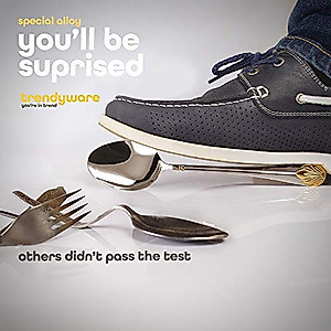 Silverware Set Limited Edition – 24 Piece Family Dinnerware Set – Flatware Set for 6 – Silver Tableware Set w/Gold Accents – Great for Family Gatherings & Daily Use – Spoons, Knives, Teaspoons, Forks