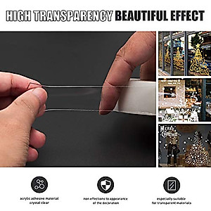 VERSAF Double Sided Adhesive Tape -1/2" 10' Arcylic Transparent Removable No Residue Double Sided Heavy Duty Mounting Tape for Home/Office/Wall Decor(Pack of 1 Roll)