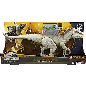 Mattel Jurassic World Indominus Rex Dinosaur Toy with Lights, Sounds & Motion, Camouflage 'n Battle I-Rex, 21 Inches Long with Digital Play