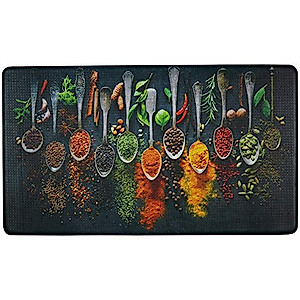 UpNUpCo Artistic Beautiful Anti Fatigue Kitchen Floor Mat - Unique Floor Mats - Pain Relief Padded Kitchen Mats - Floor Mats For In Front Of Sink - Memory Foam 30" X 17.5" X 10mm Cushion Spicy