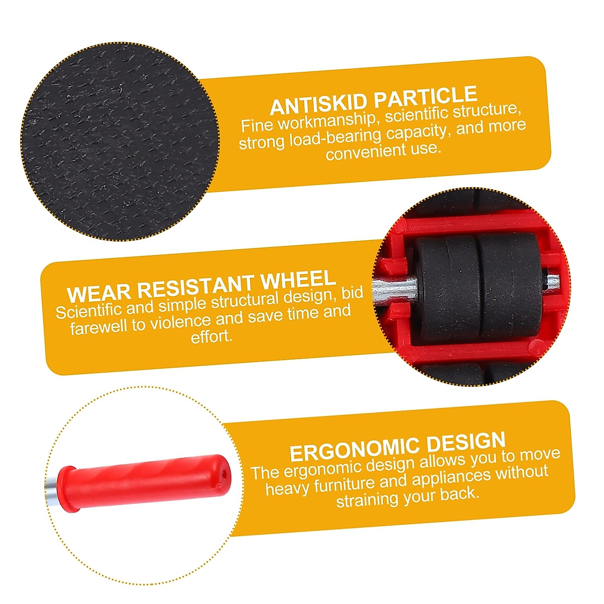 1 Set Moving Artifact Heavy Furniture Mover Furniture Mover Slider Furniture Lifting Tool Heavy Furniture Moving Pulley Turnicate Kit Door Knob Cushion Rubber Household Lifting Rod