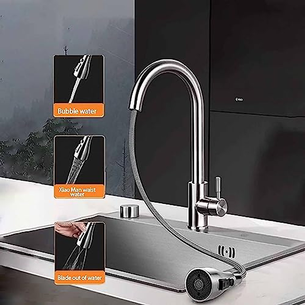 Kitchen sinks, utility sink, stainless steel sink,Well crafted for durability, making it a contemporary centerpiece that enhances the overall appeal of your kitchen space. (Size : 68 * 45 * 20cm)