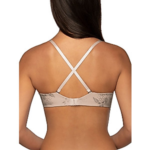 Vanity Fair Womens Ego Boost Add-a-size (+1 Cup Size) Push Up Bra, Underwire - Beige Jacquard, 36A US