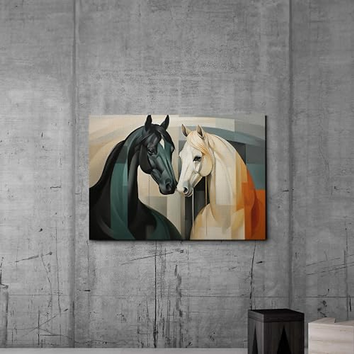 Majestic Black Stallion Galloping In The Clouds, Black Horse On Salt Flats, Canvas Print, Black Horse Print, Black Horse Wall Art