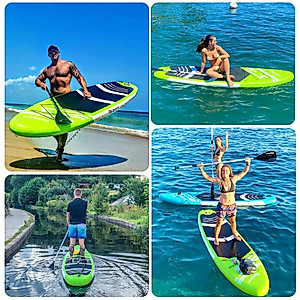 FBSPORT 10'6'' Premium Inflatable Stand Up Paddle Board, Yoga Board with Durable SUP Accessories & Carry Bag | Wide Stance, Surf Control, Non-Slip Deck, Leash, Paddle and Pump for Youth & Adult