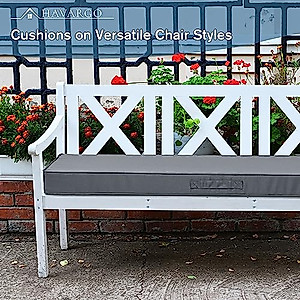 HAVARGO Outdoor Bench Cushions, Outdoor Swing Cushions 48X18 1500H Fade-Resistant Waterproof Outdoor Cushions for Patio Furniture Porch Swing Cushions Loveseat Cushions Dark Gray 1Pc