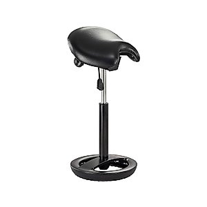 Safco Products 3006BV Twixt Saddle Seat Stool, Adjustable Extended Height, Unique Ergonomic Design