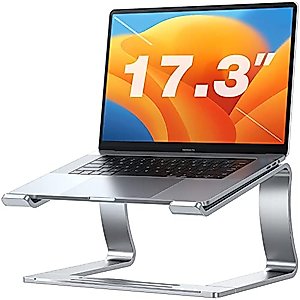 VICSEED 𝗨𝗽𝗴𝗿𝗮𝗱𝗲 [Large Laptops Friendly] Laptop Stand, Ergonomic Notebook Stand, Aluminum Adjustable Laptop Stand for Desk for MacBook Air/Pro, Acer, Dell, HP, Lenovo All 10-18 inch Laptops
