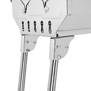 Charcoal Grill, Barbecue Grill Stainless Steel BBQ Smoker Barbecue Folding Portable Folded Camping Barbecue Grill for Outdoor Cooking Camping Hiking Picnics Backpacking Great for traveling 70x31x71cm