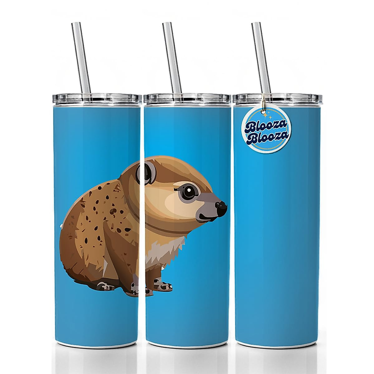 Hyrax Dassie Africa Animal Skinny Tumbler 20oz with Straw Insulated Water Bottle Gift