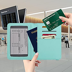 ZOPPEN Passport Holder Wallet, Passport Cover Travel Wallet Women Travel Essentials Accessories Document Organizer Travel Must Haves Rfid Blocking Cover Case for Women and Men, Map