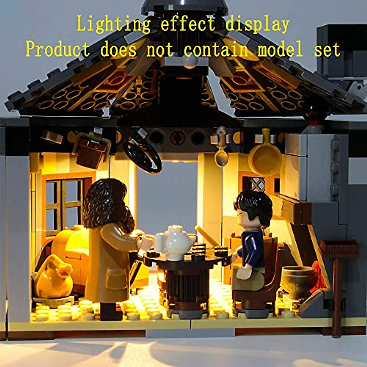 GEAMENT Light Kit for Hagrid's Hut Buckbeak's Rescue - Compatible with Lego 75947 Toy Hut Building Set (Model Set Not Included)