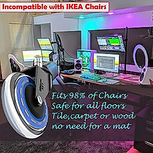 Office Chair Wheels for Wood Floors and Carpet Blue Replacement Wheels for Office Chair 3 Inch Chair Casters Set of 5 Heavy Duty Computer Gaming Desk Caster Wheels Noise Free Universal Fit