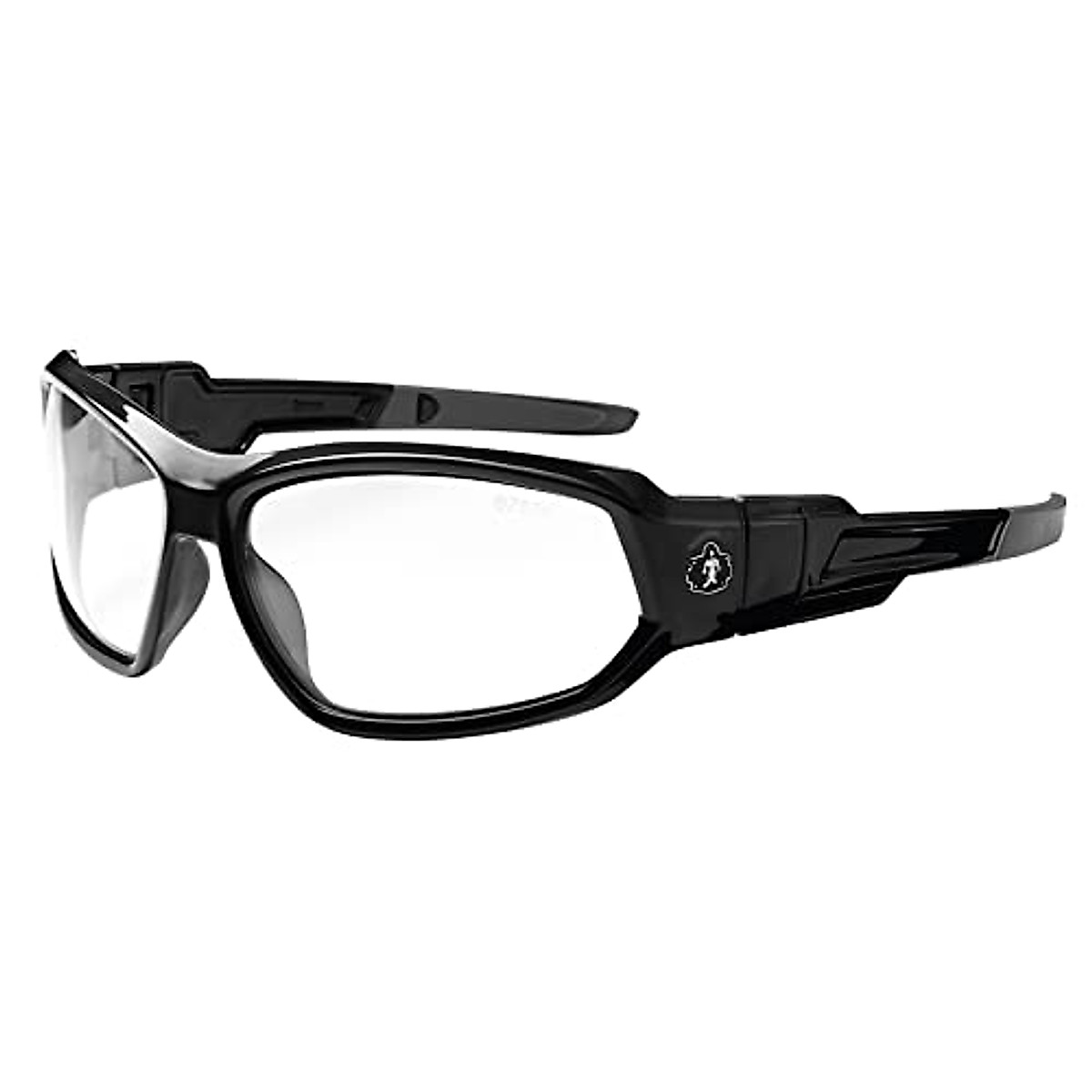 Ergodyne - 56003 Skullerz Loki Convertible Anti-Fog Safety Glasses, Clear Lens- Includes Gasket and Strap to Convert to Goggle Anti-fog Clear Lens, Black Frame
