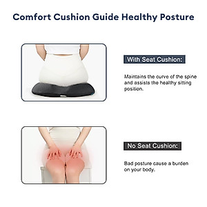 CosyLife 2023 Upgraded Donut Pillow Seat Cushion[ 2 Sets Seat Covers]-Relieve Pain and Pressure for Hip Tailbone & Coccyx, Sciatica | High Density Memory Foam for Office/Home/Travel(Black)