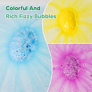 16 Pack Dinosaur Bath Bombs for Kids with Surprise Inside, Dino Bath Bombs with Toys Inside for Boys Girls Toddlers, Organic Kids Bath Bombs Bubble Bath Dinosaur Bath Toys Easter Birthday Gift Set