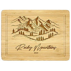 Mountain House Cutting Board,Custom Cutting Board, Mountain Themed Gift, Ski Chalet Gift, Ski Family Gift,Christmas, Thanksgiving Gift, Wooden Bamboo Board