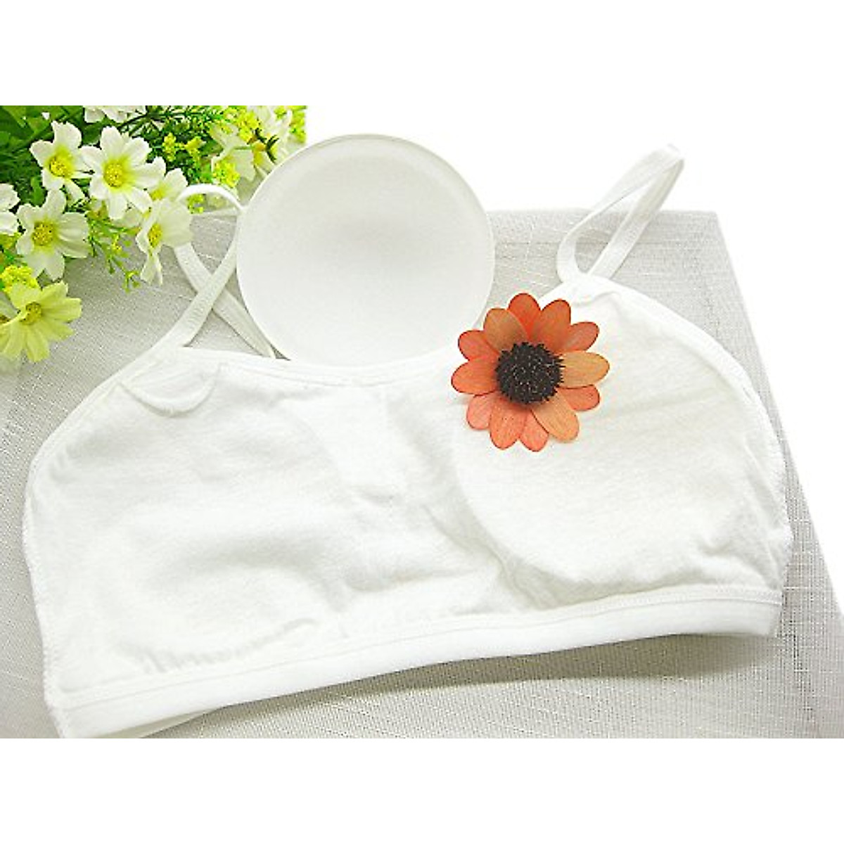 3 Pairs Round Bra Insert Breathable Sponge Bra Inserts Cup Push Up Sports Bra Pad Breast Enlargement Enhancer Shaper for Women Girls (White)