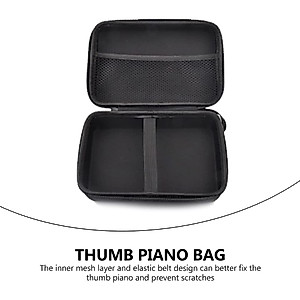 Thumb Piano Organizer Box Thumb Piano Holder Bag 17 Key Kalimba Case Thumb Piano Case with Mesh, Shockproof, 17 Key Kalimba Case Kalimba Storage Case Eva Kalimba Bag