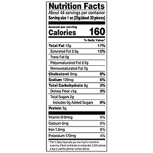 Amazon Brand - Happy Belly Fancy Whole Cashews, Roasted and Sea Salted, 44 ounce (Pack of 1)