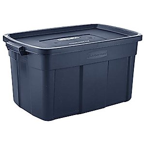 Rubbermaid Roughneck️ Storage Totes 31 Gal, Large Durable Stackable Storage Containers, Great for Clothing, Seasonal Décor, Sports Equipment, and More, 6-Pack