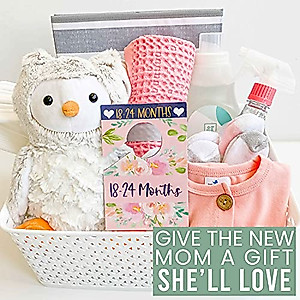 6 Baby Closet Size Dividers Baby Girl - Floral Baby Closet Dividers by Month, Baby Closet Organizer for Nursery Organization, Baby Essentials for Newborn Essentials Baby Girl, Nursery Closet Dividers