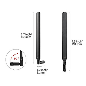 High Gain Long Range Dual Band WiFi 2.4GHz 5GHz 5.8GHz Mimo Replacement Antenna for Furrion Vision S/AMTIFO/DoHonest/AUTO-VOX Vehicle Back Up RV Camera Boost Wireless Signals (2 Pack), Eifagur