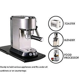 HauSun Handy Sliding tray Sliding Tray Mat for Coffee Maker,Kitchen Appliance Moving Caddy,Countertop Stoage for Air Fryer, Blender, Stand Mixer,Food Processors,1 set
