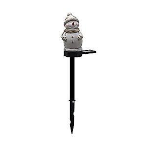Solar LED Christmas Garden Lawns Snowman Plug Lights,Waterproof Courtyard Solar Stake Decorations Light,Solar Garden Light,Christmas Party Home Outdoor Landscape Pathway Lighting Ornaments