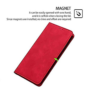 CyrGuard Phone Cover Wallet Folio Case for Oppo Reno 2, Premium PU Leather Slim Fit Cover for Reno 2, Good Design, Red