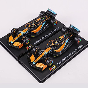 1:43 2022 MCL36 F1 Racing Car NO.3 NO.4 Alloy Model Car for Bburago 38064 (NO.3 Hardcover Edition)