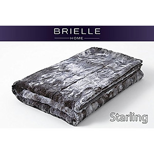 Brielle Faux Fur Oversized Throw, 50" by 70", Starling Gray