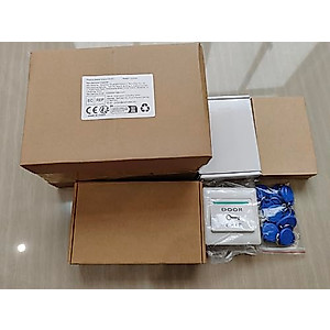 LIBO Full Set Kit of RFID Access Control Keypad 125KHz with DC12V Electric Lock Electronic Bolt Lock, 3A Power Supply, Exit Button, 10pcs ID Key Cards
