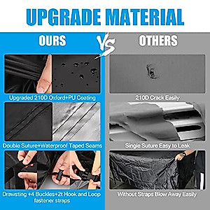 Patio Furniture Cover Waterproof Outdoor Table Chair Set Covers Outside Anti-Fading, UV Resistant Couch Storage Cover Black - 49 x 25 x 29 Inch