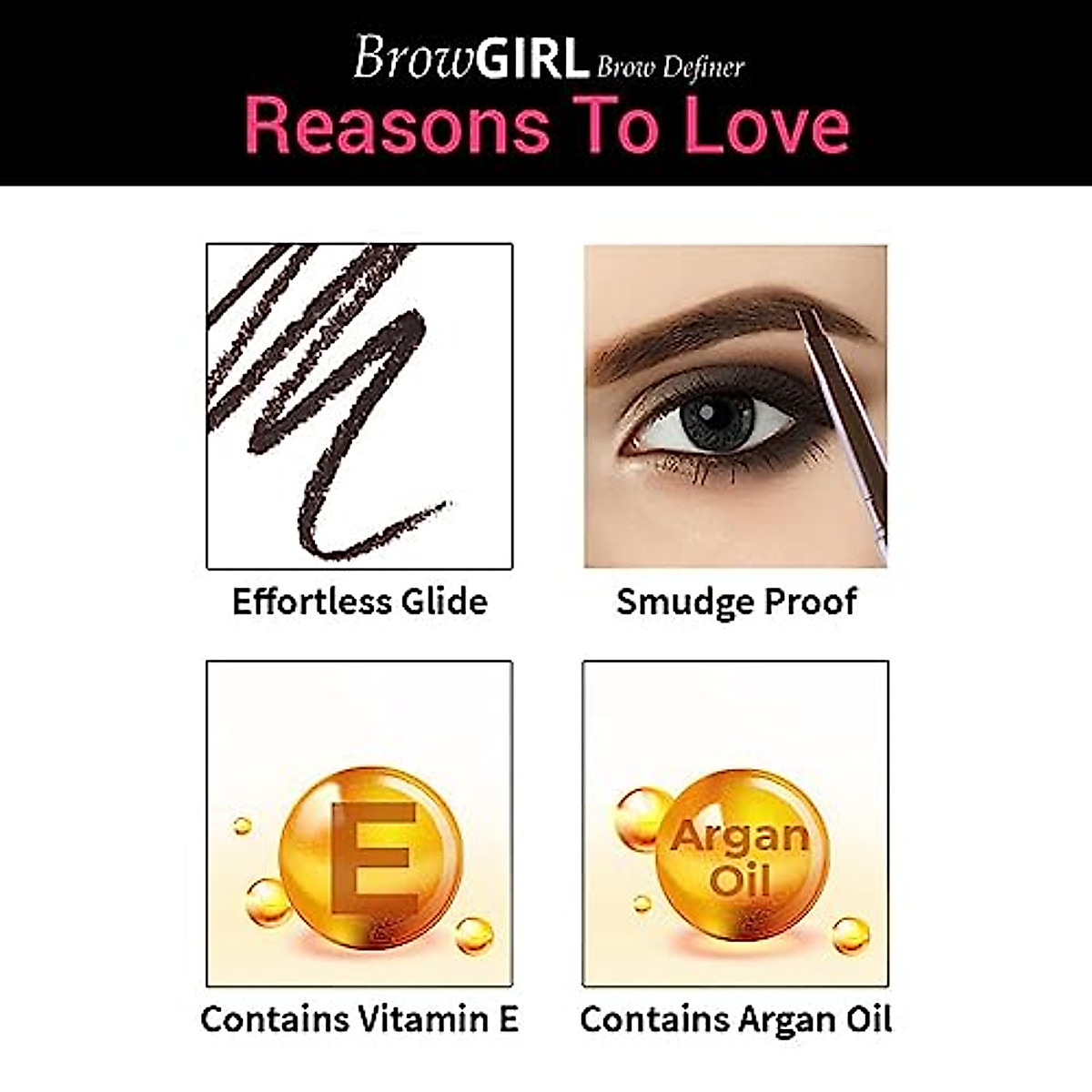 Nykaa Cosmetics Browgirl Eyebrow Definer Pencil - Shape and Fill in Brows - Gives Natural, Fuller-Looking Appearance - Groom Hairs in Place with Built-In Spoolie - Bewitched Chestnut - 0.01 oz