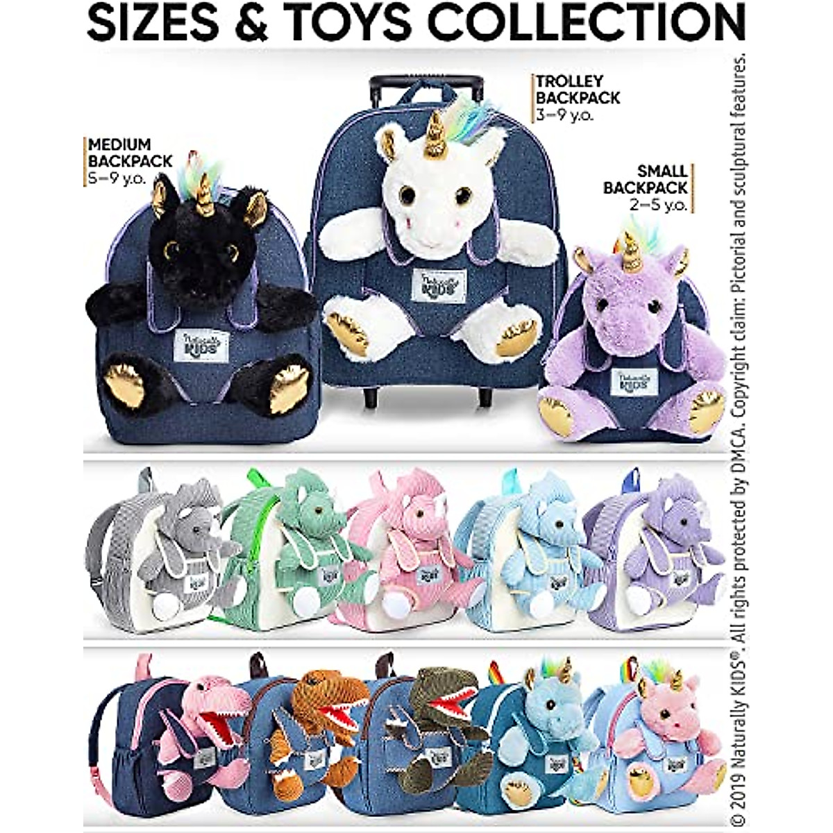 Naturally KIDS Small Unicorn Backpacks