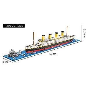 Titanic Architecture Toys Set Micro Mini Building Model Kit for Adults and Kids Age of 14+ 1872 Pieces