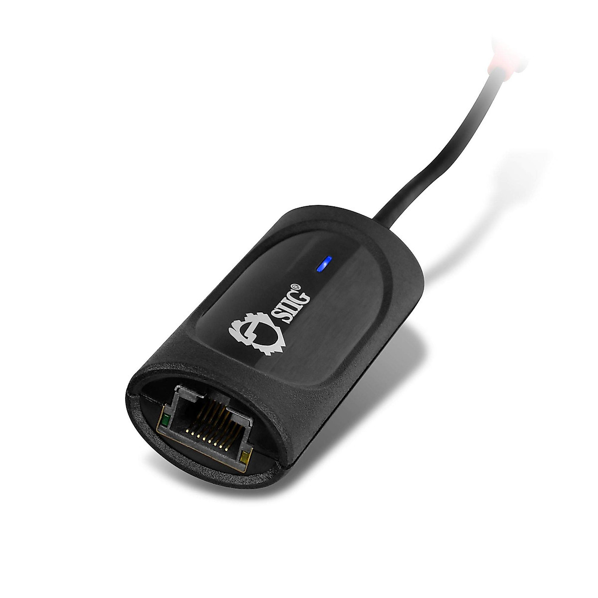 SIIG USB Type C to Gigabit Ethernet Adapter - 10/100/1000 Mbps LAN adapter for Windows and Mac Systems, Thunderbolt 3 (Black)