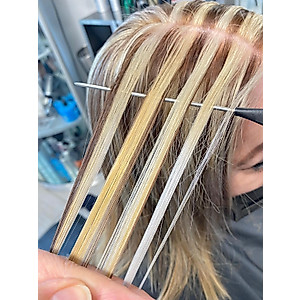 Pink Pewter Authentic "Never Let Go" Carbon Fibre Professional Styling Comb, Balayage and Highlighting Long Tail Metal Pick Teaser Comb (#2)