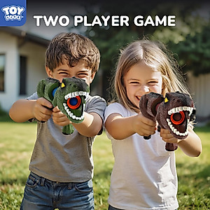 TOY Life Dinosaur Toddler Outdoor Toys for Kids 3 5 7, 2 Dinosaur Toy Guns for Boys with 36 Foam Balls, Kids Outside Toys, Dinosaur Shooting Party Games Gifts, Outdoor Activities Games for Kids