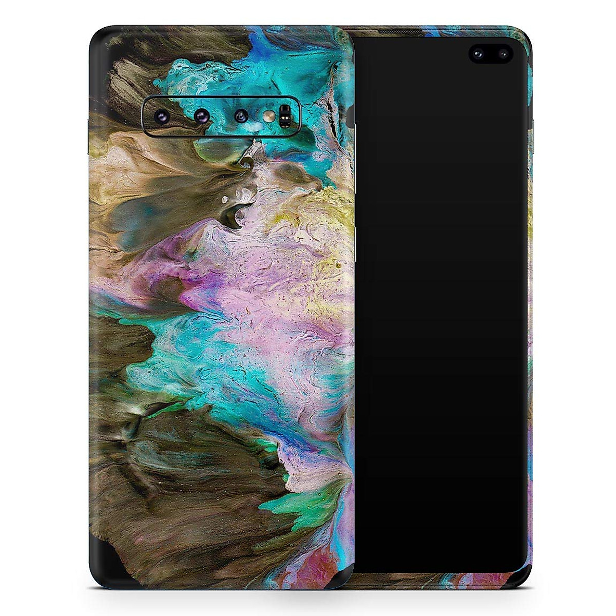 DesignSkinz Liquid Abstract Paint V36 Protective Vinyl Decal Wrap Skin Cover Compatible with The Samsung Galaxy S20 (Screen Trim & Back Glass Skin)