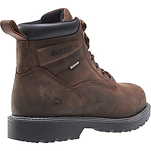 Wolverine Men's Floorhand Waterproof Work Boot, Dark Brown, 10.5