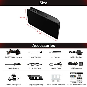 XTRONS 12.3 Inch Android 13 Car Stereo for Audi A4 S4 RS4 A5 S5 RS5 B8, IPS Touch Screen 4+64GB Global 4G Car Radio GPS Navigation Support Wireless Car Play Android Auto
