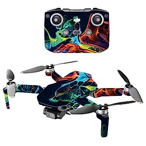 MightySkins Compatible with DJI Mini 2 Portable Drone - Color Splash | Protective, Durable, and Unique Vinyl Decal wrap Cover | Easy to Apply, Remove, and Change Styles | Made in The USA
