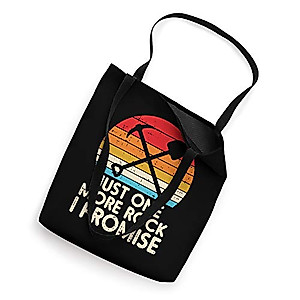 One More Rock Promise Retro Geology Science Geologist Gift Tote Bag
