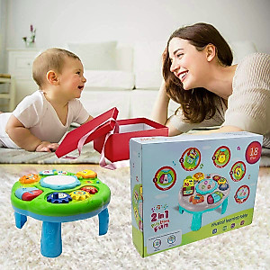 Baby Toys, Musical Learning Table Activity Center for Babies Infant Toddler Year 1 3 6 12 18 Months