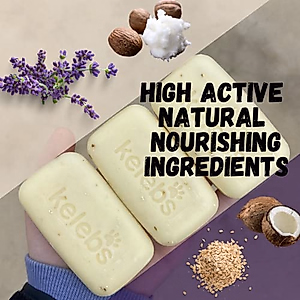 Kelebs Dog Shampoo | Allergies and itching | Dog Shampoo for Sensitive Skin | Puppy Shampoo | All Natural Dog Soap Bar with Lavender Oil & Oatmeal | for Smelly Dogs, Zero Plastic Vegan 3PCS